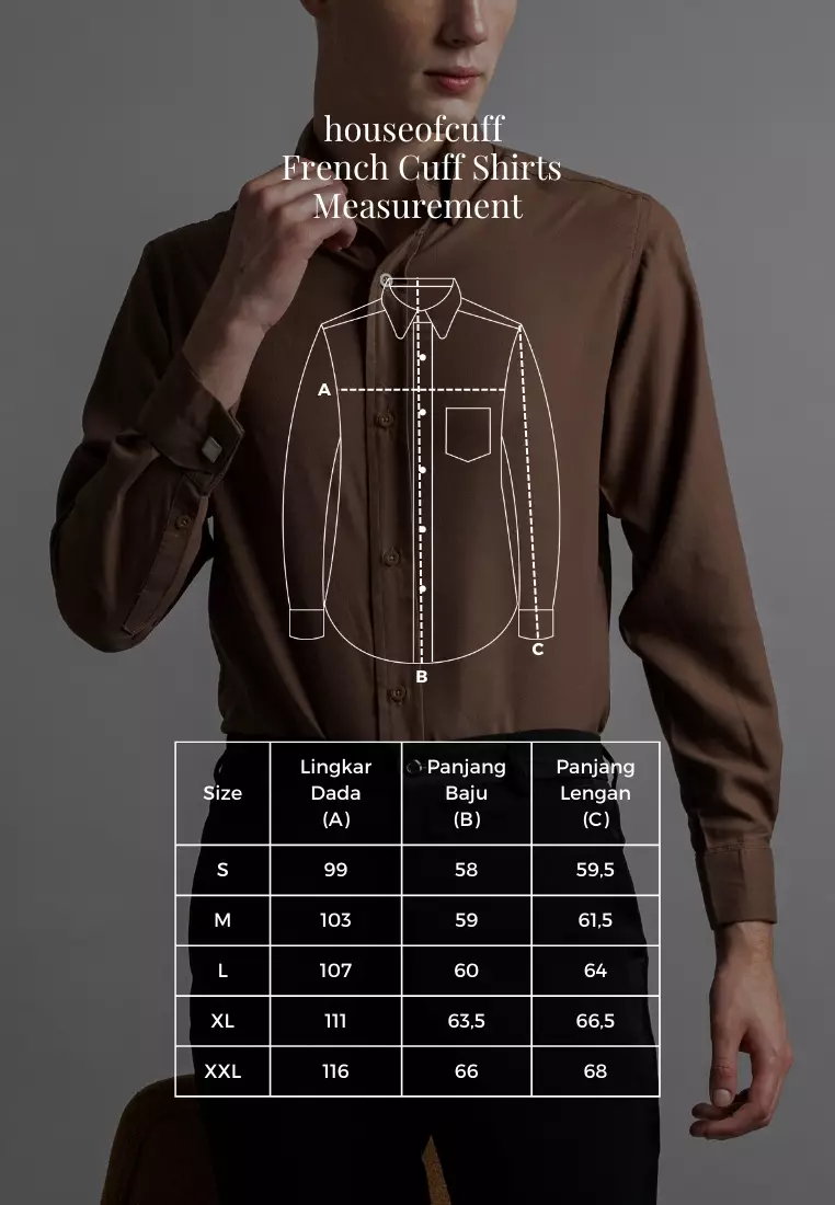 Jual House of Cuff Houseofcuff Kemeja Kerja Formal Pria Model French ...