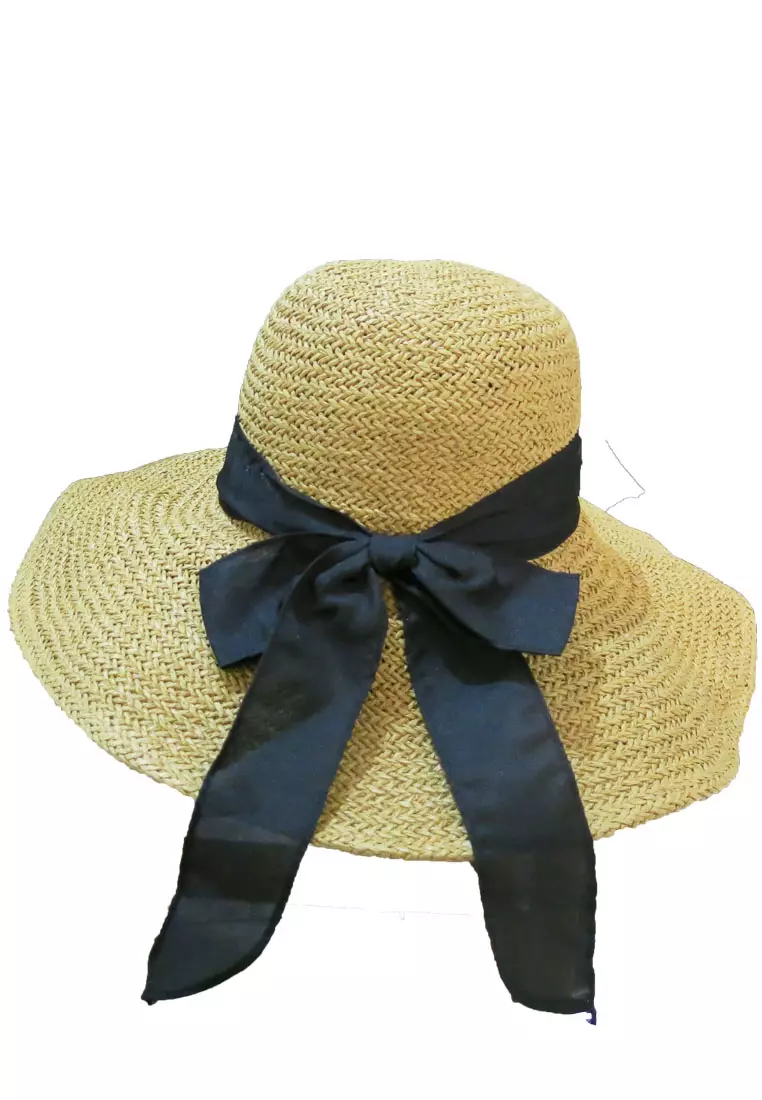 Jual BALLIN Ballin Topi Pantai Lebar Yui Hats - Cokelat Original 2024 ...