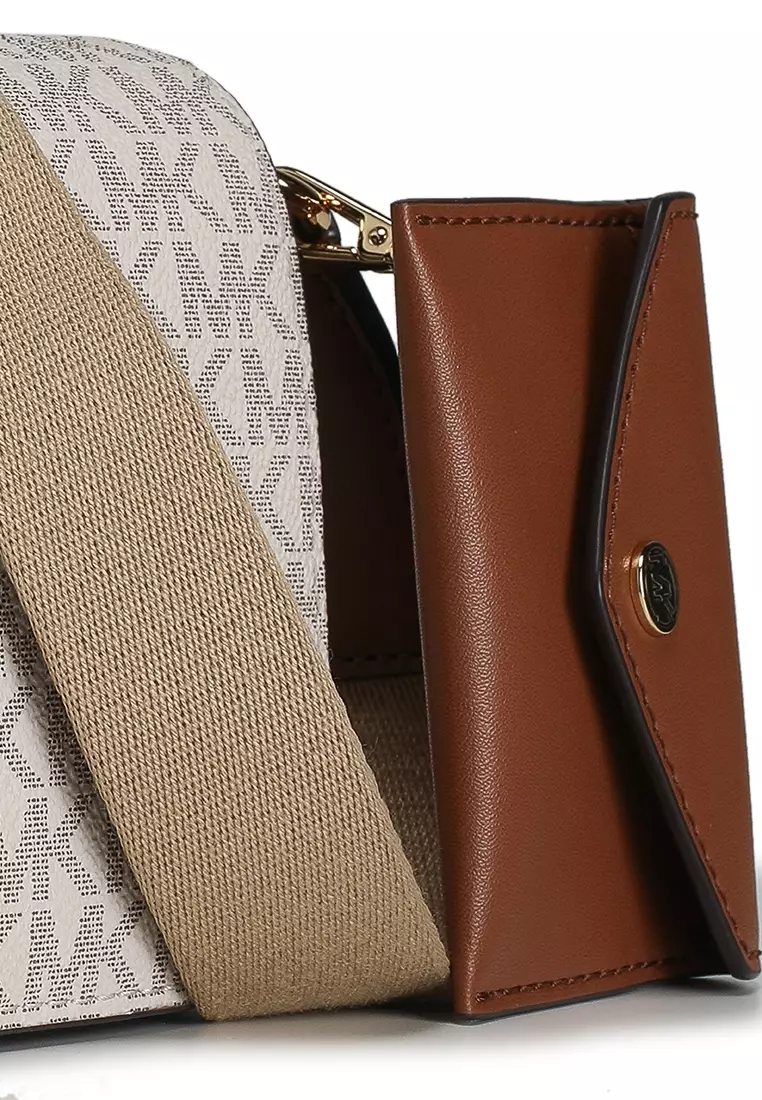 Buy MICHAEL KORS Vincent Monogram Small Crossbody Bag with Card Case ...