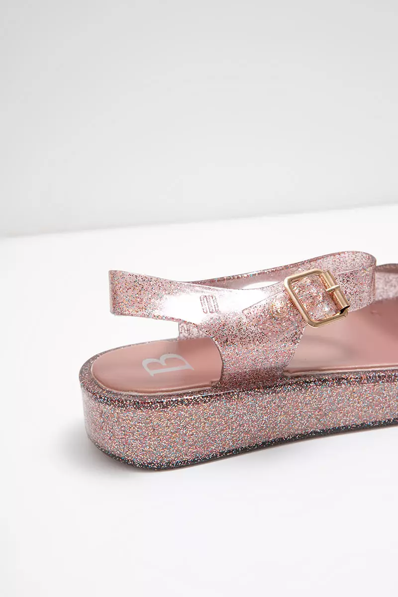 Jual Berrybenka Label Sofia Masira Platform Sandal Jelly Dusty Pink ...