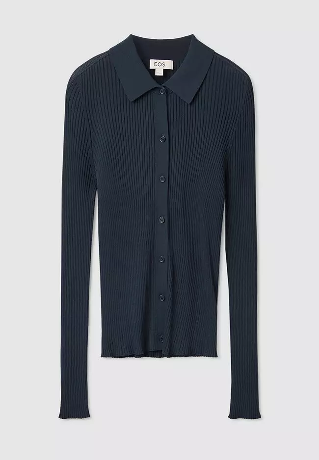 Buy COS Slim-Fit Ribbed Cardigan 2025 Online | ZALORA Philippines