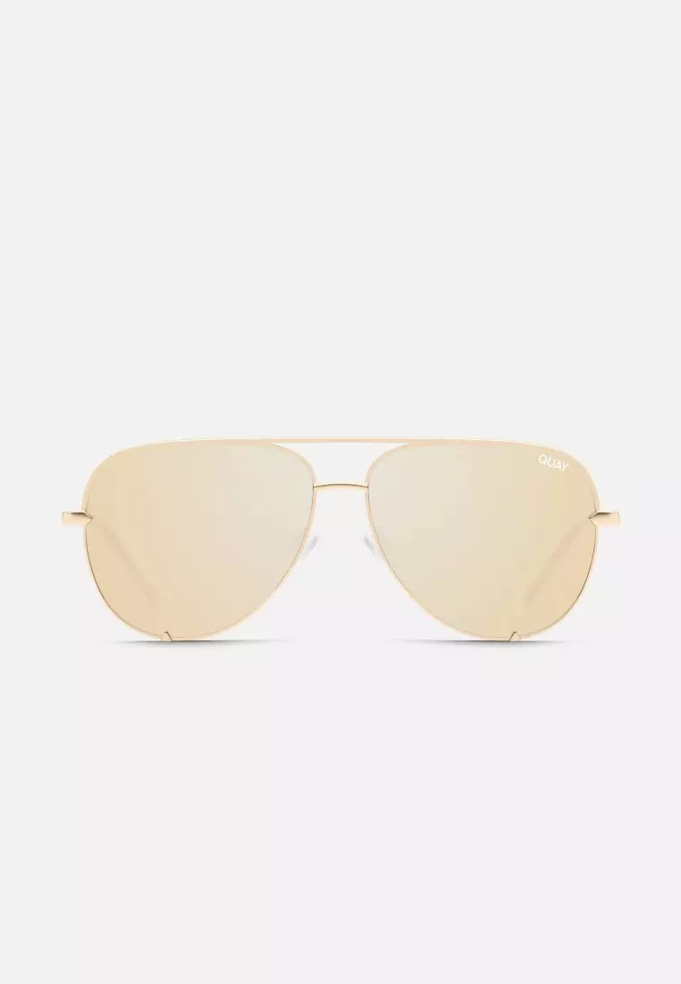Buy QUAY High Key Large Sunglasses - Gold/Gold Polarized 2025 Online ...