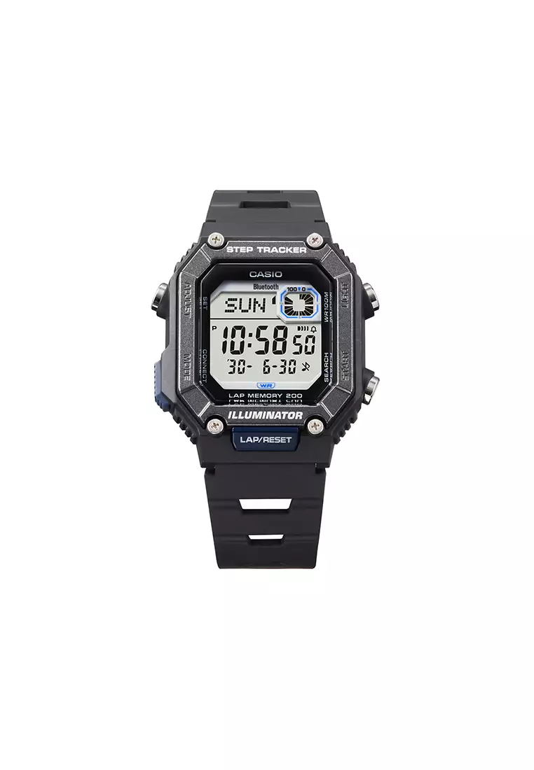 Buy Casio WS-B1000-1A Men Digital Watch Black Resin Strap w. Bluetooth ...