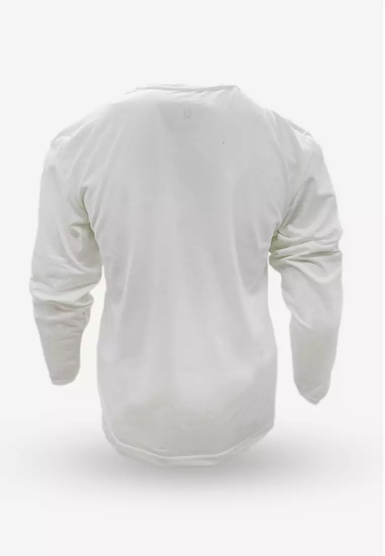 Jual IEBE Kaos Polos IEBE G1HM6005 Lengan Panjang White Original 2024 ...
