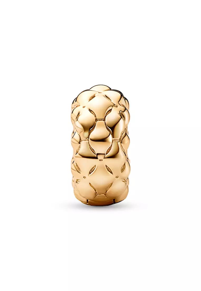 Buy Pandora Pandora 14k Gold Plated Studded Clip Charm Online | ZALORA ...