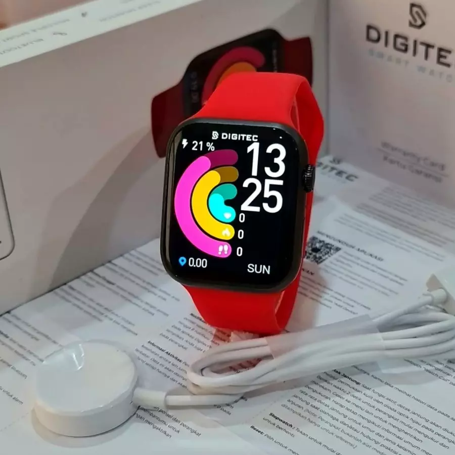 Jual Digitec Digitec Vision Smartwatch karet merah cewek Original 2025 ...