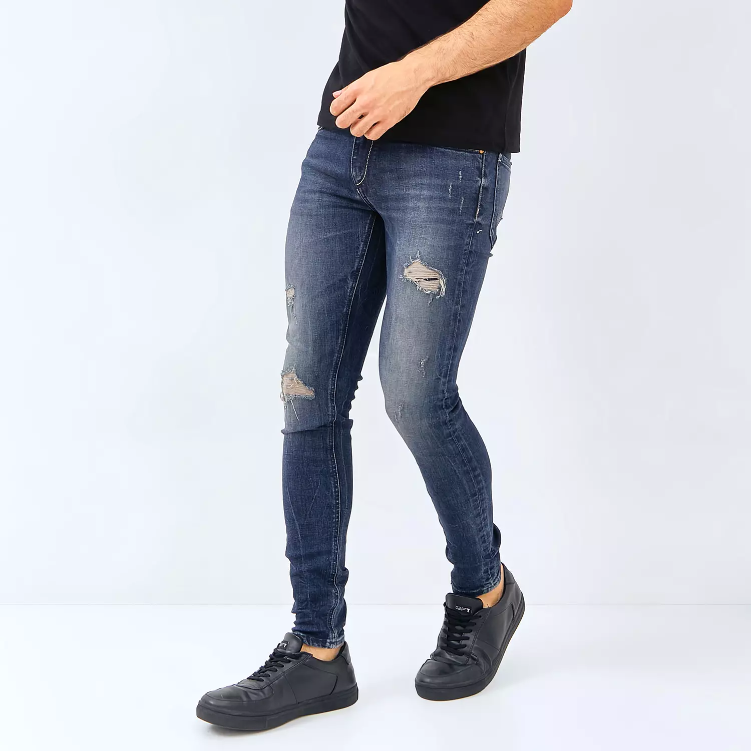 Jual Emba Jeans EMBA DENIM - Celana Denim Skinny Fit Stretch Warna Dark ...
