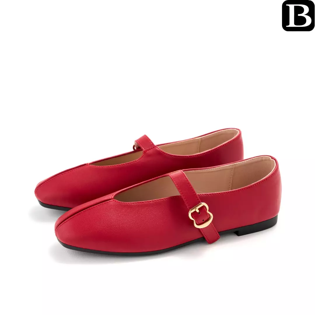 Jual Berrybenka Label Sofia Meiji Leather Mary Jane Red Original 2025 ...
