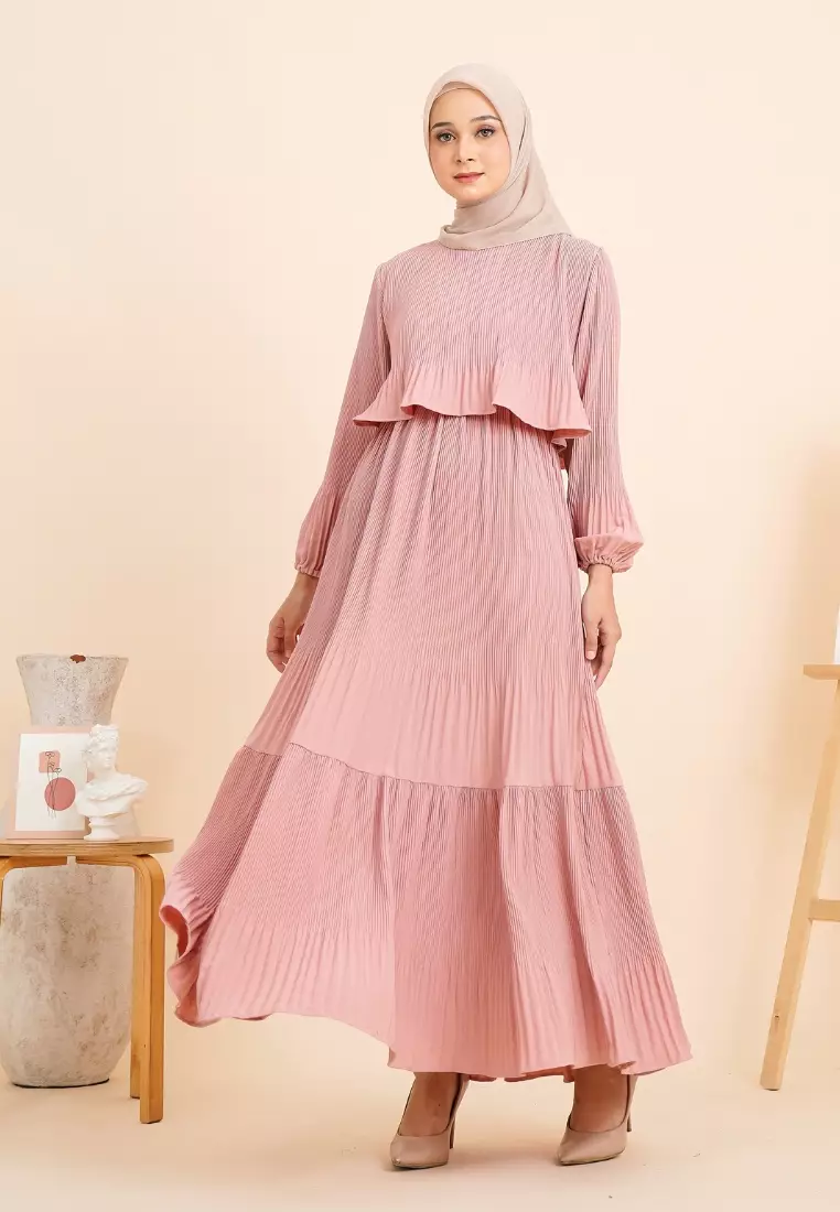 Jual LISH Levana Dress - Rose Original 2024 | ZALORA Indonesia