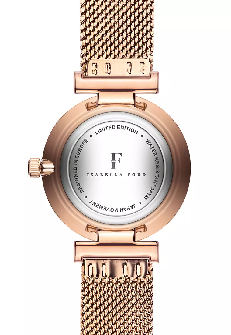 Buy Isabella Ford Isabella Ford Portia Rose Gold Mesh Women Watch 2025 ...