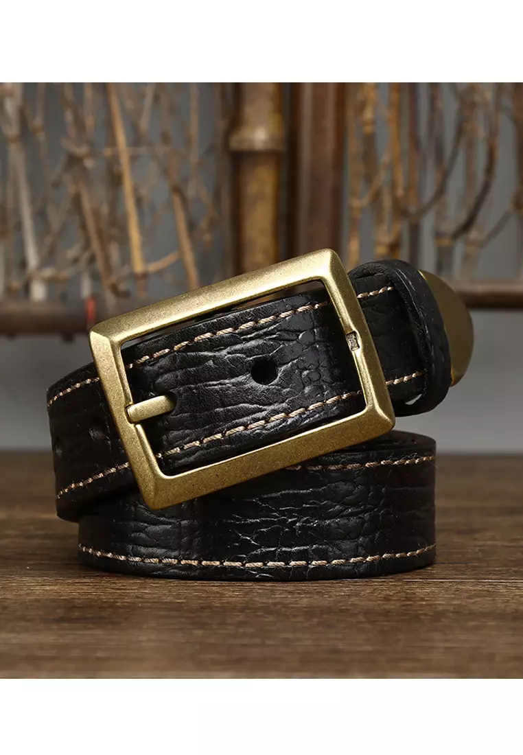 Buy Twenty Eight Shoes Thick Reversible Grain Leather Belt CP277 2025 ...