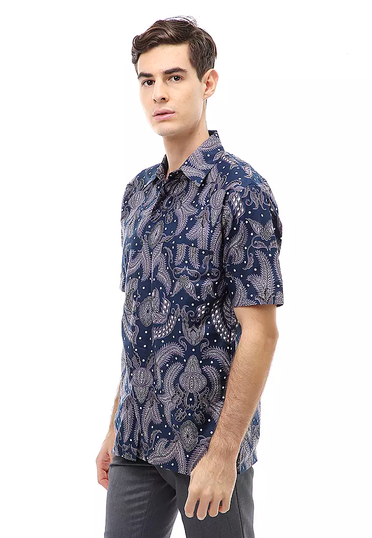 Jual Hamlin Kendrick Atasan Formal Kemeja Batik Pria HemB Short Sleeve ...