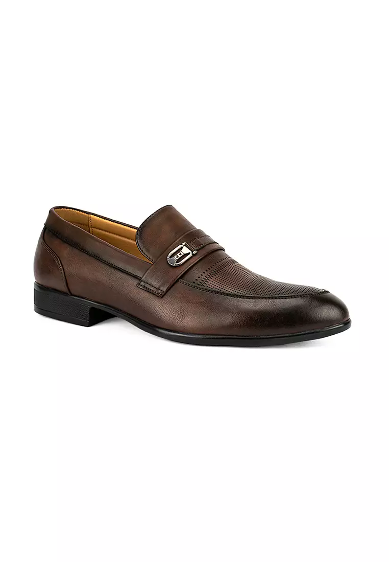 Buy Mario D' boro Runway Men's Formal Slip On Shoes MW 23472 Brown C30 ...