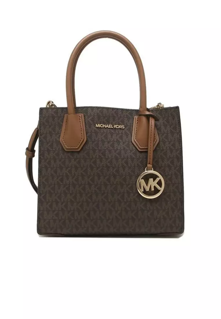 網上選購 MICHAEL KORS Mercer Medium Logo and Leather Accordion Crossbody ...