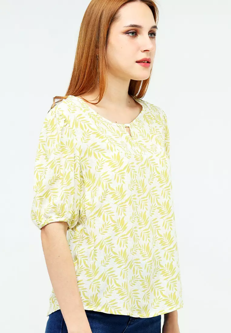 Buy Redgirl Short Sleeves Round Neck Blouse 2024 Online Zalora