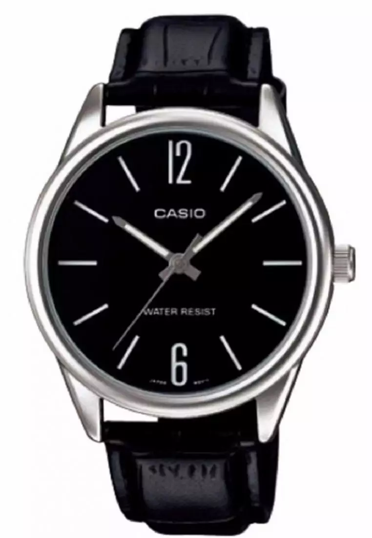 Jual CASIO Casio Analog Jam Tangan Pria - Hitam - Strap Kulit - MTP ...