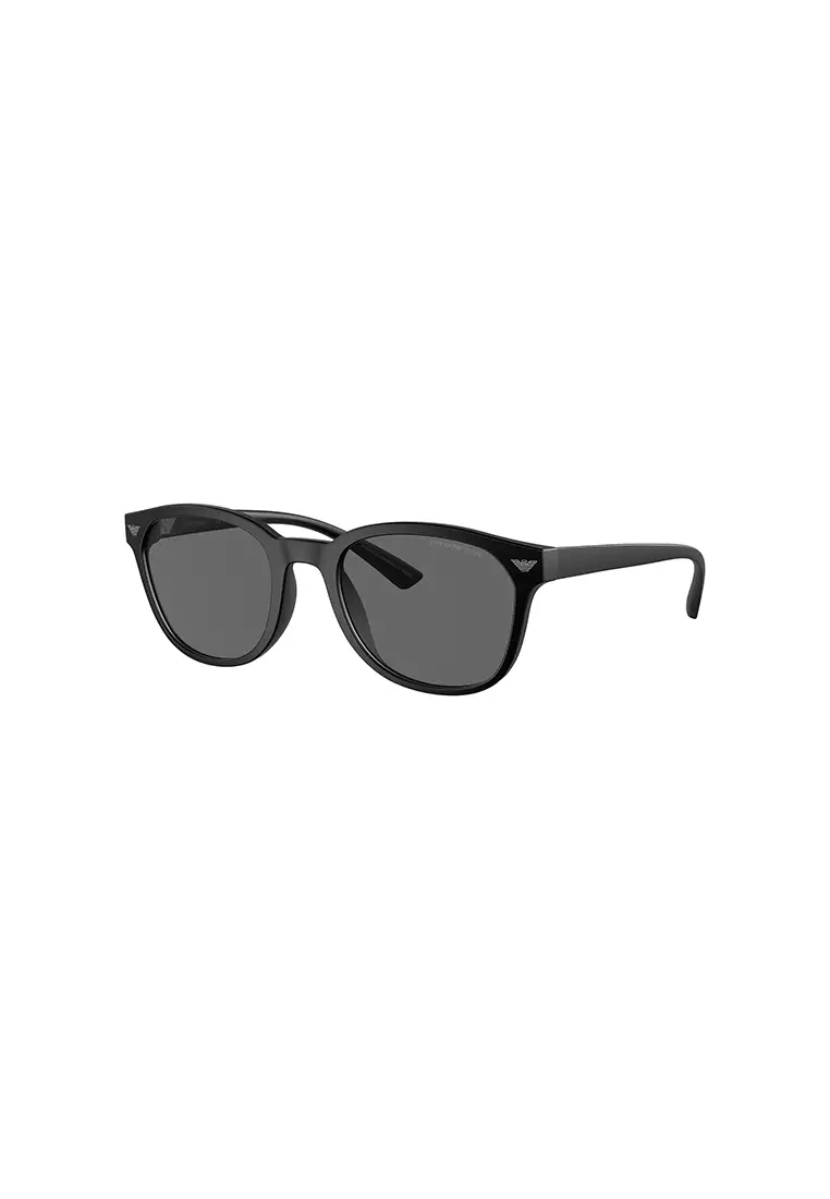Buy Emporio Armani Men's Phantos Frame Black Injected Sunglasses ...
