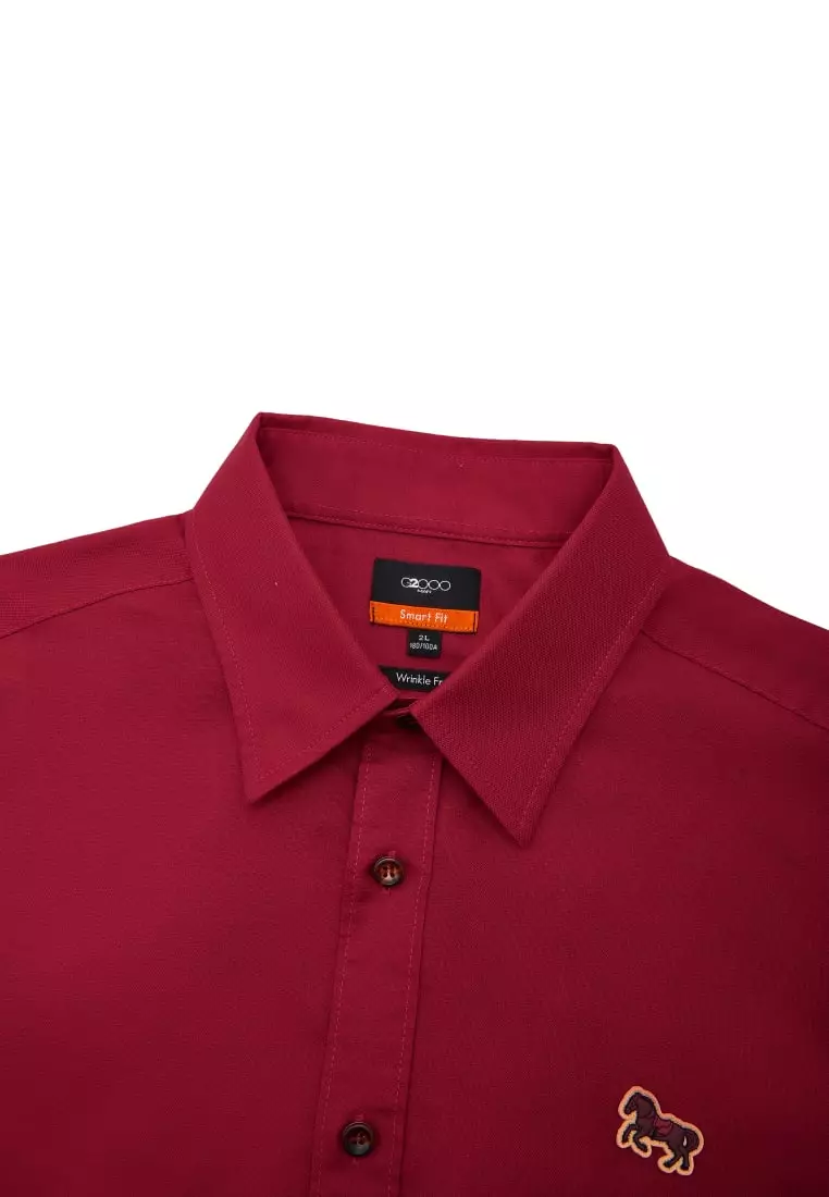 Buy G2000 G2000 Wrinkle Free Oxford Smart Fit Casual Shirt with Logo ...