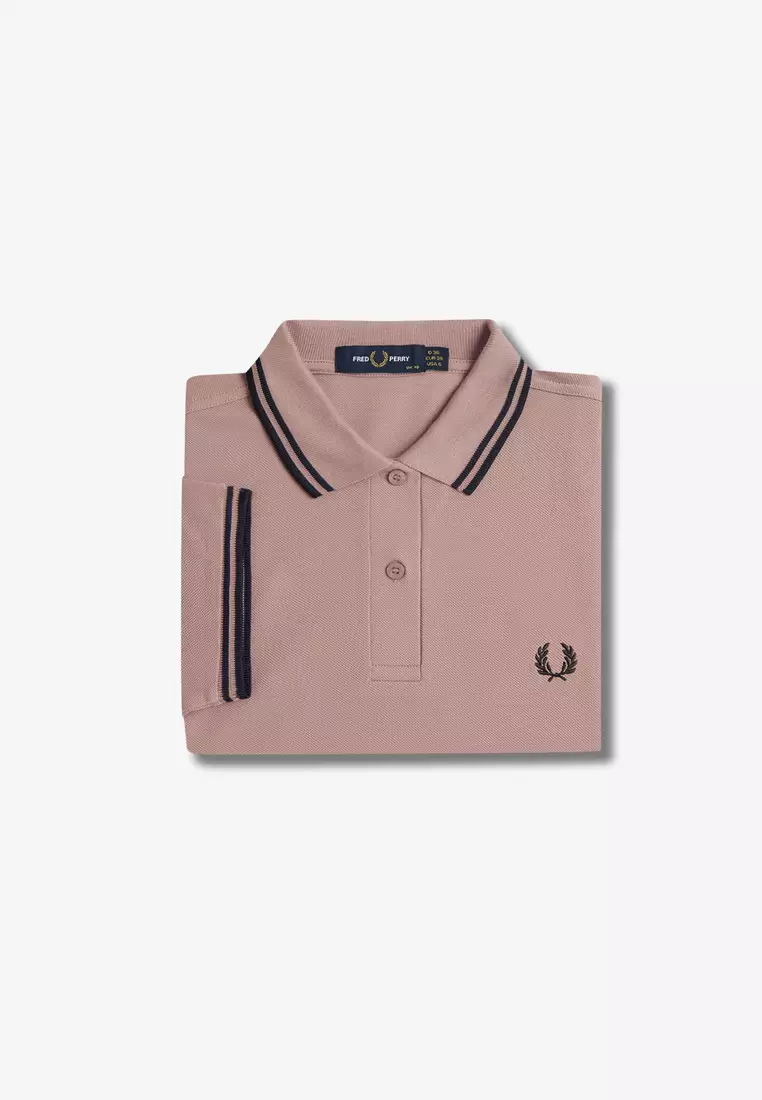 Buy Fred Perry Fred Perry G3600 Twin Tipped Fred Perry Shirt (Dark Pink ...