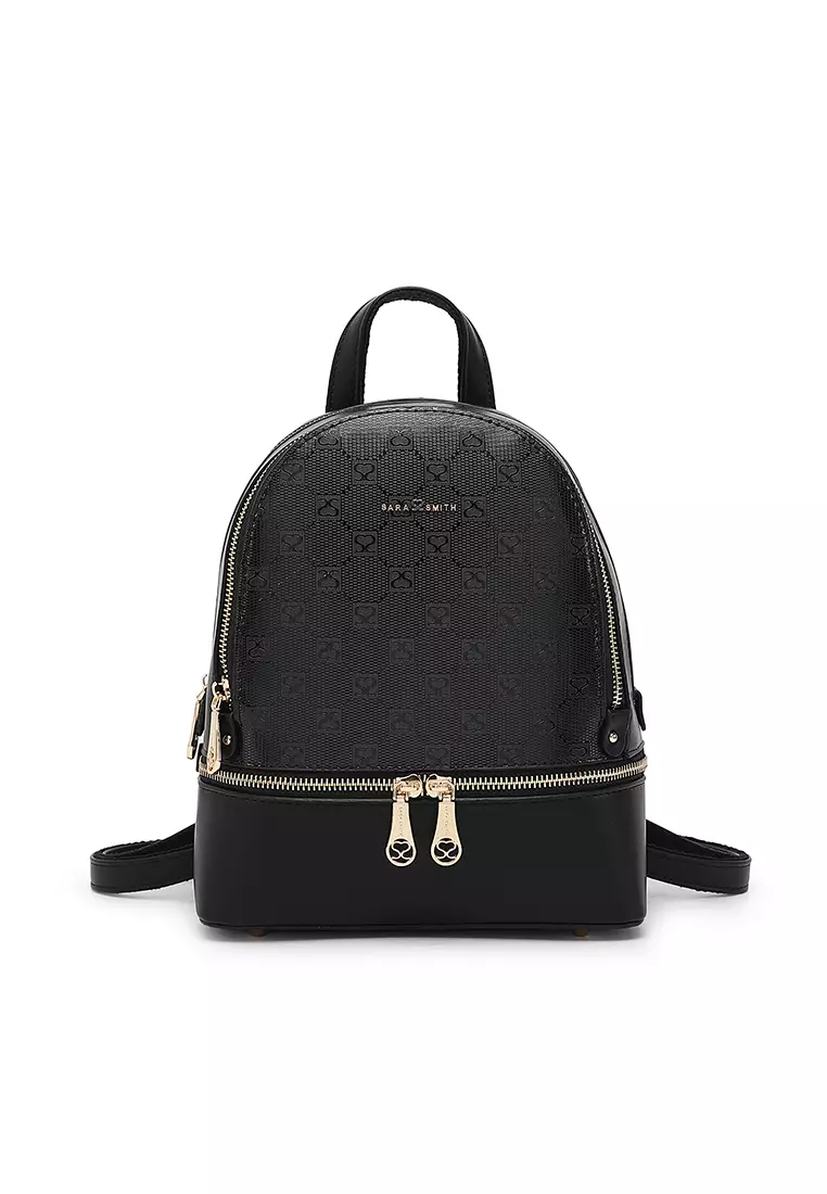 Buy Sara Smith Women's Monogram Backpack - Black 2026 Online | ZALORA ...