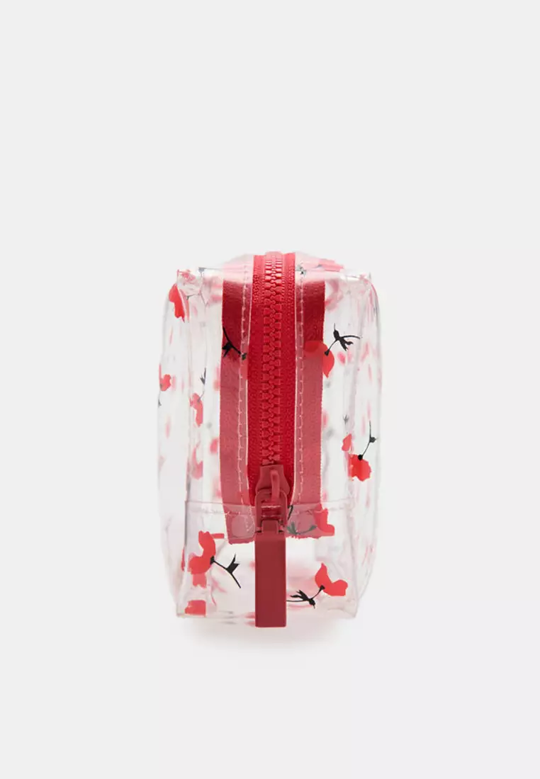 Buy Mango Small Transparent Floral Vanity Case Online | ZALORA Malaysia