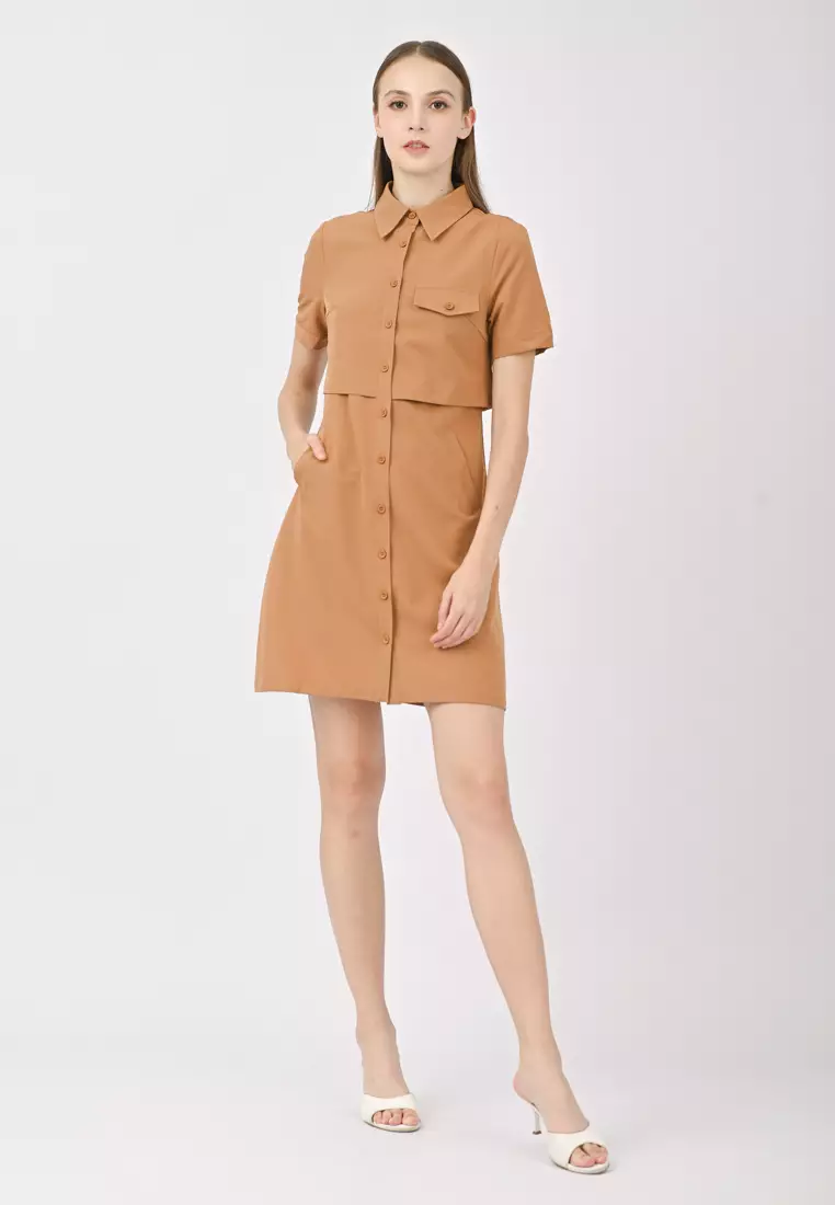 Buy Plain B. Blouse Mini Dress Online | ZALORA Malaysia