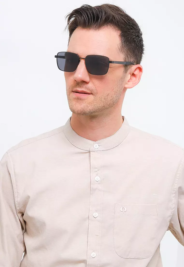 Jual Urban State Polarized Stainless Frame Classic Square Sunglasses ...