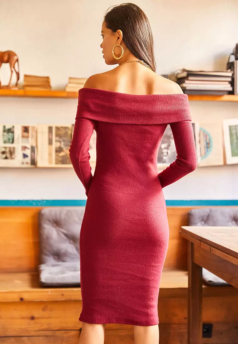 Buy Olalook Madonna Collar Lycra Mini Dress Online | ZALORA Malaysia