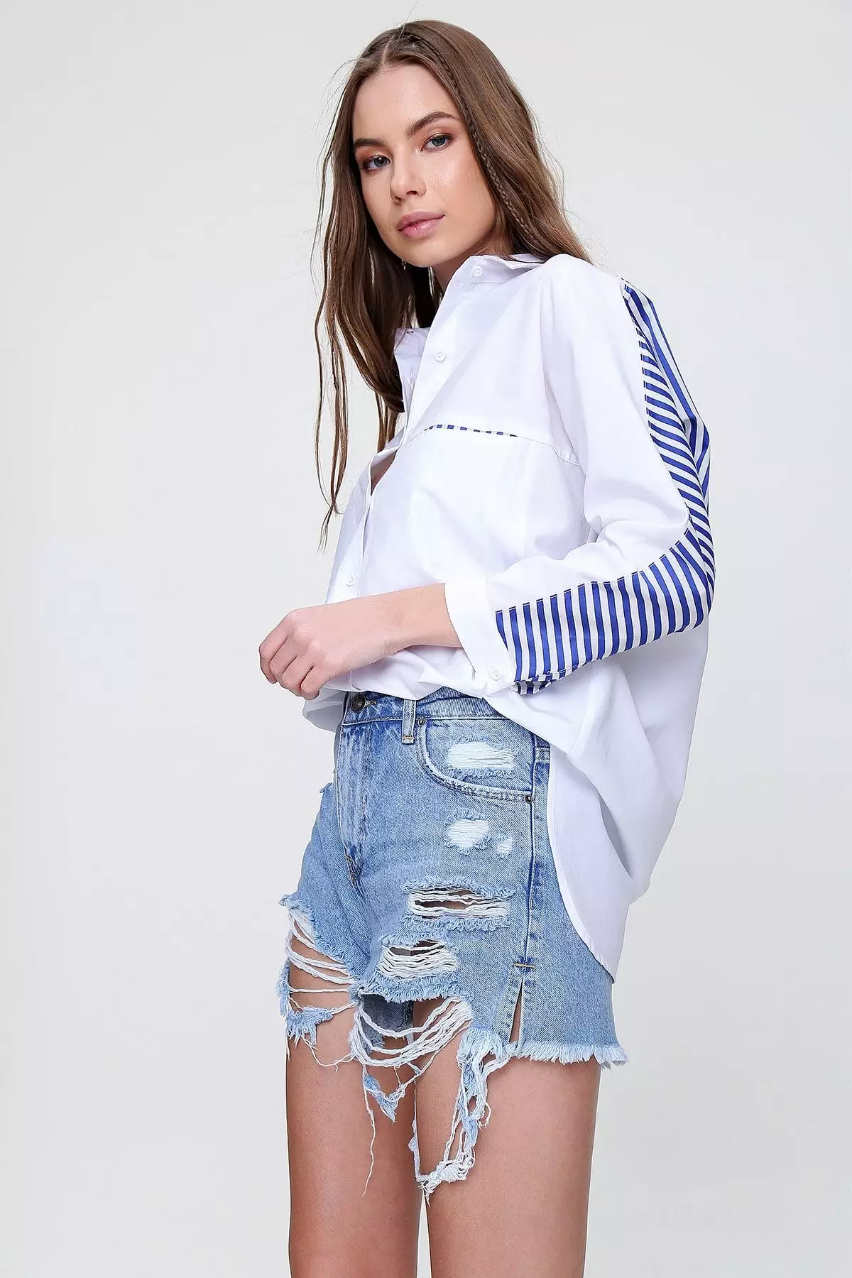 Buy Alacati Stripe Panel Shirt Online | ZALORA Malaysia