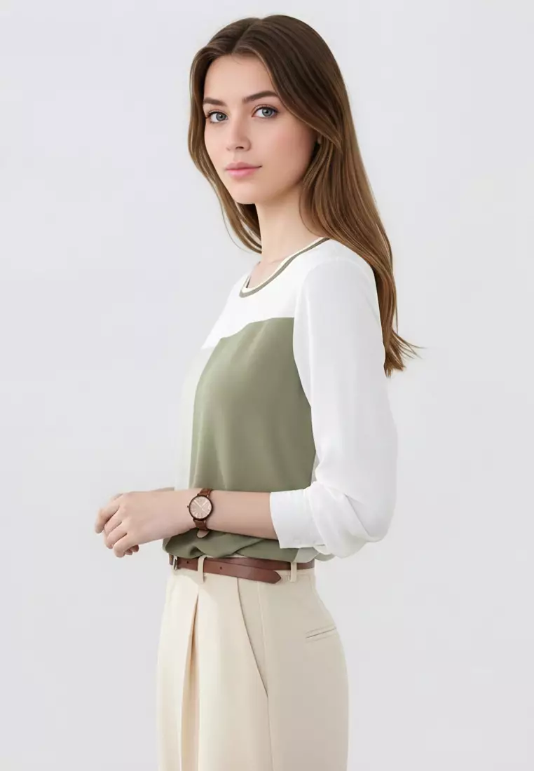 Buy Solace Round Neck Color Block Tee 2026 Online | ZALORA