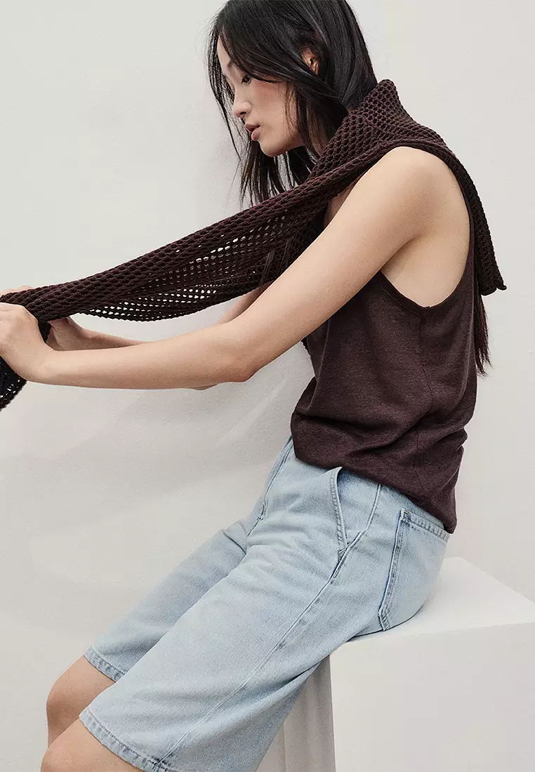 Buy Mango Straight Mid-Rise Denim Jorts 2025 Online | ZALORA