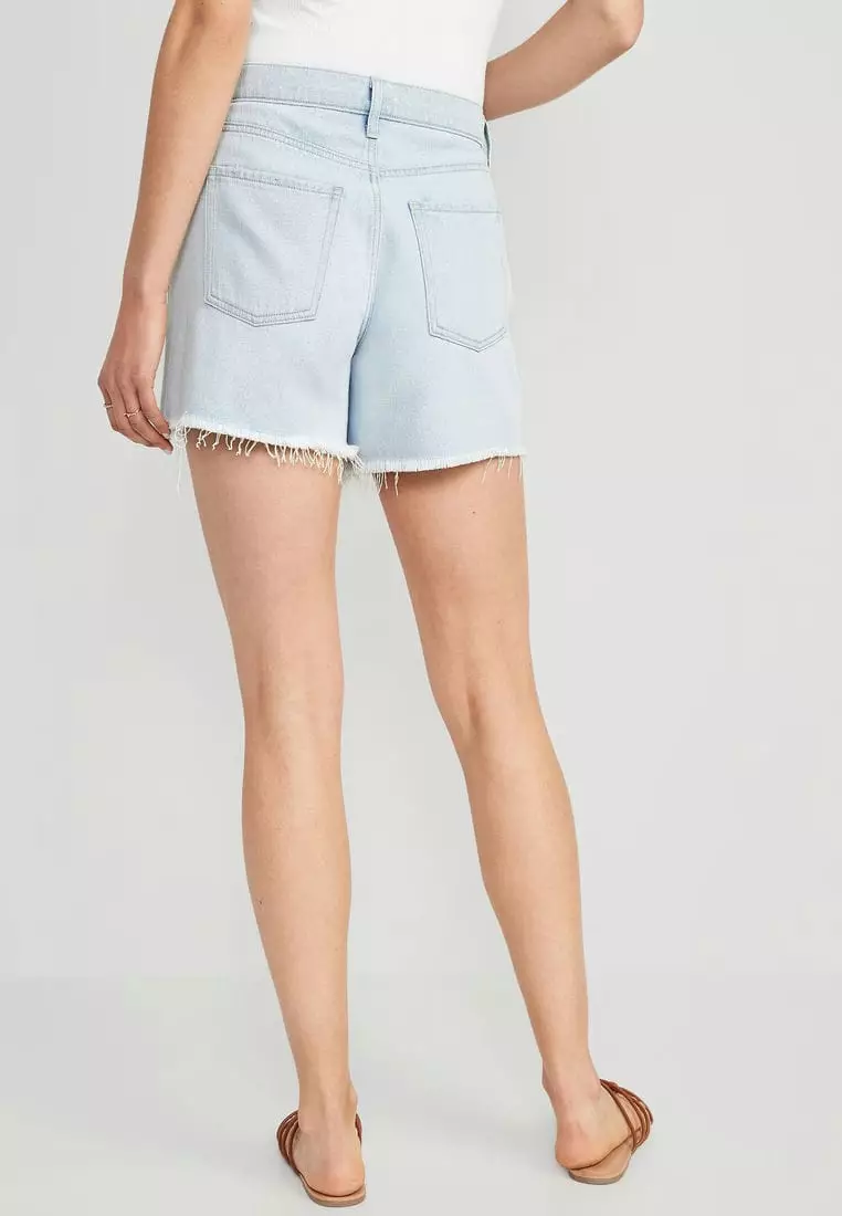 Buy Old Navy Mid-Rise Baggy Non-Stretch Cut-Off Jean Shorts for Women ...