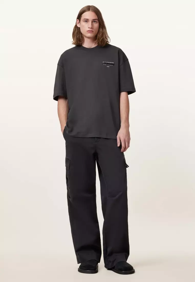 Buy AllSaints Redact SS Crew Oversized T-Shirt 2025 Online | ZALORA