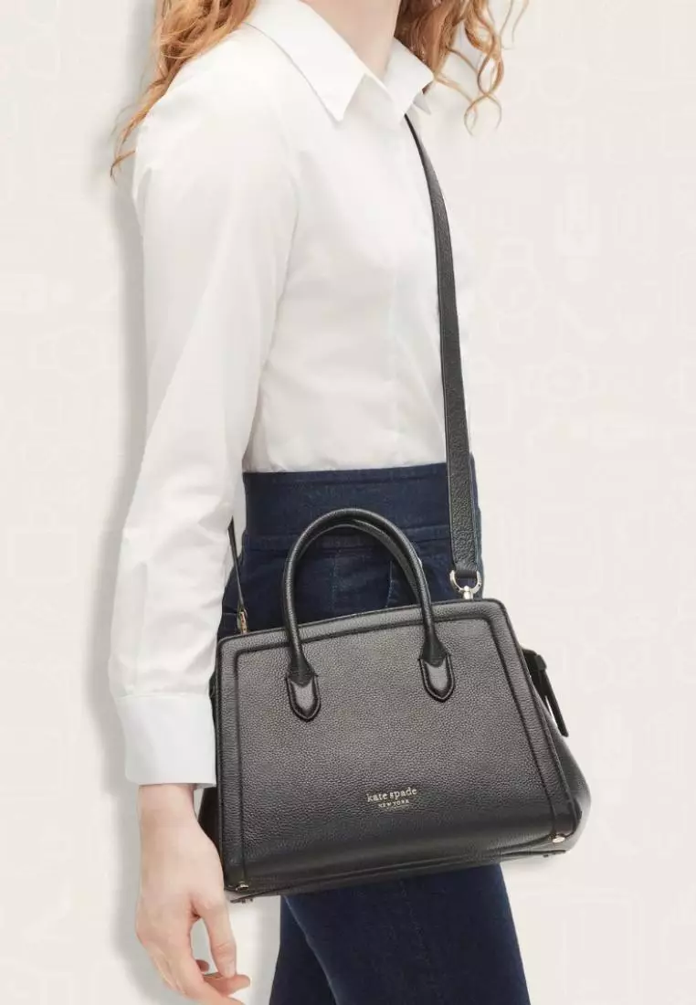 Jual Kate Spade Kate Spade Knott Medium Satchel Black Original 2025 | ZALORA Indonesia