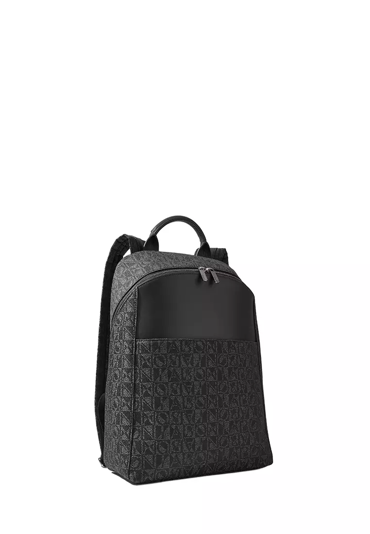 BONIA Black Nathan Monogram Backpack 2025 | Buy BONIA Online | ZALORA ...