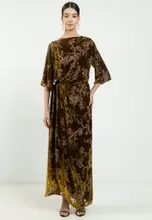 Jual STUDIO JEJE FOR ZALORA Ayu Draped Velvet Dress Original 2025 ...