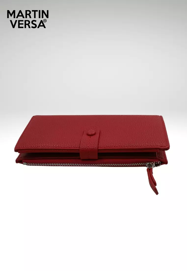 Jual Martin Versa MARTIN VERSA Dompet Wanita Panjang Lipat Kartu Card Kulit 23371 Hitam Original ...