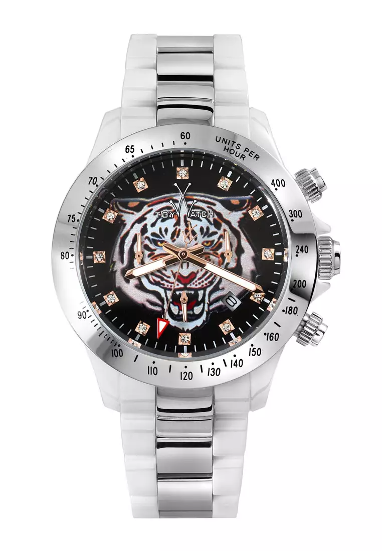 Buy ToyWatch Tiger Two-Tone Silver White Unisex Watch TYCHMC26WHSL ...