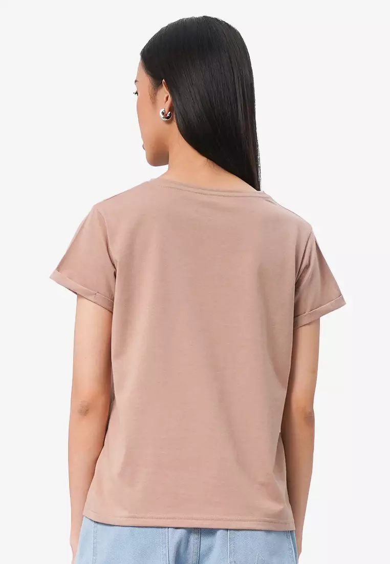 Jual COLORBOX Short Sleeve Roll Up Tee Original 2025 | ZALORA Indonesia