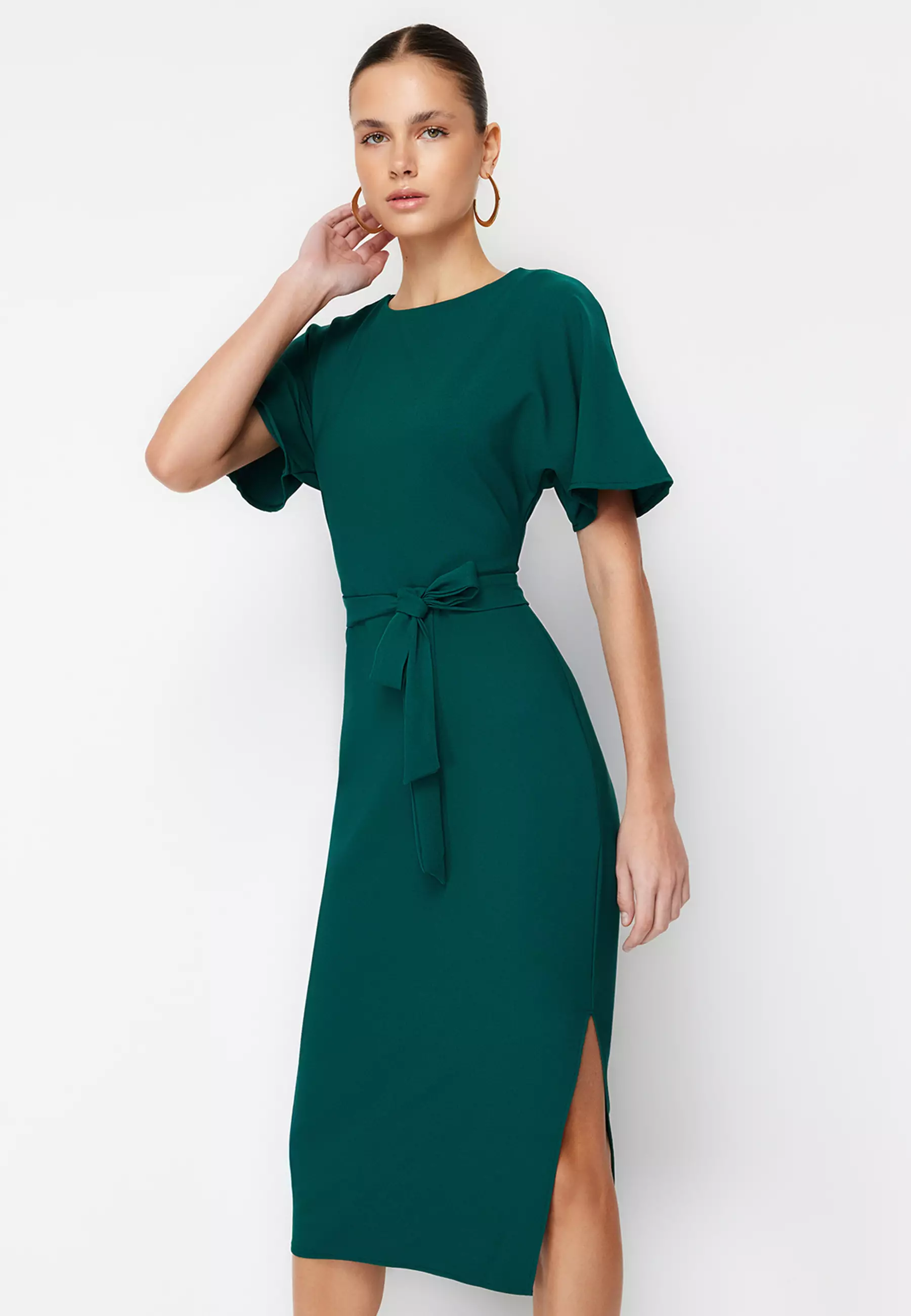 Buy Trendyol Slit Midi Dress 2025 Online Zalora