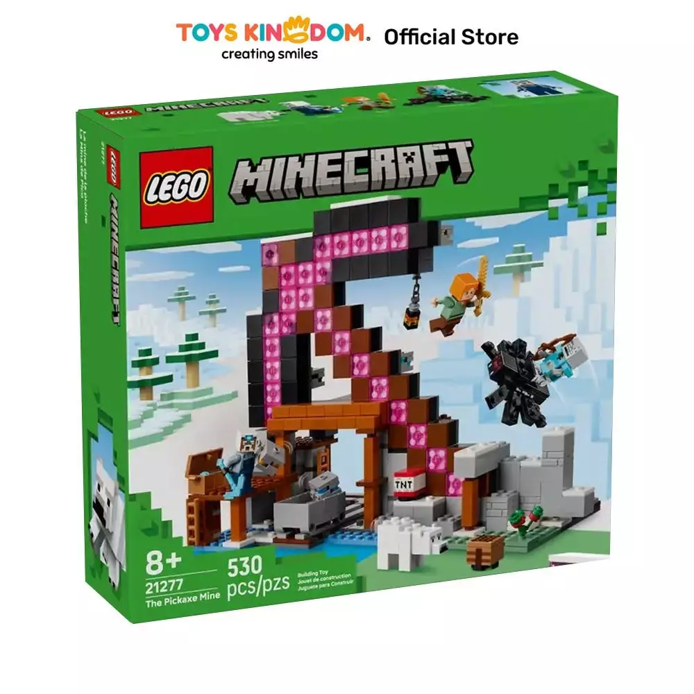 Jual TOYS KINGDOM LEGO MINECRAFT THE PICKAXE MINE SET 530 PCS 21277 ...