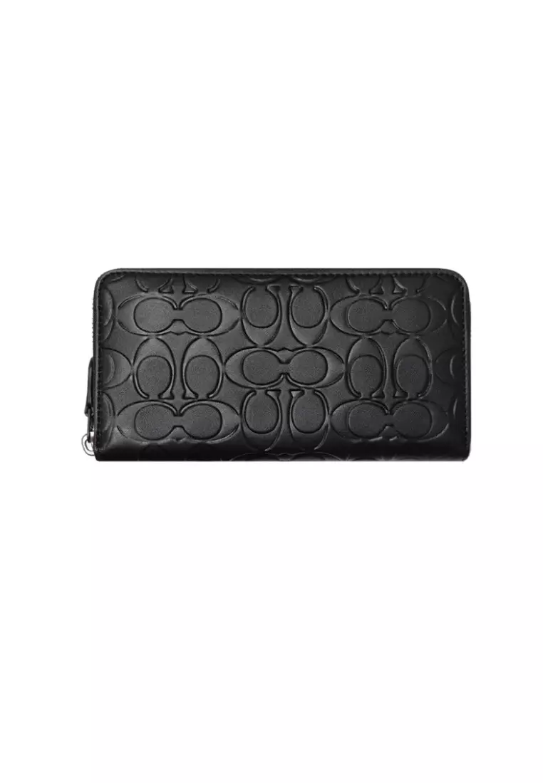 Coach Coach Accordion Wallet With Signature Canvas(CE551) - QB/Black ...