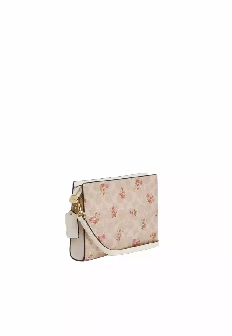 Buy Coach Coach Slim Crossbody Bag Signature Canvas With Floral Print ...