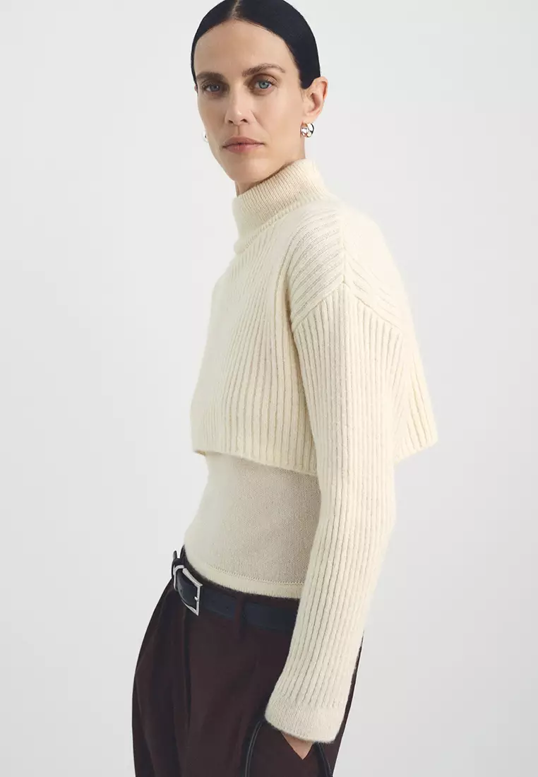 Buy Mango Combined High Collar Sweater Online | ZALORA Malaysia