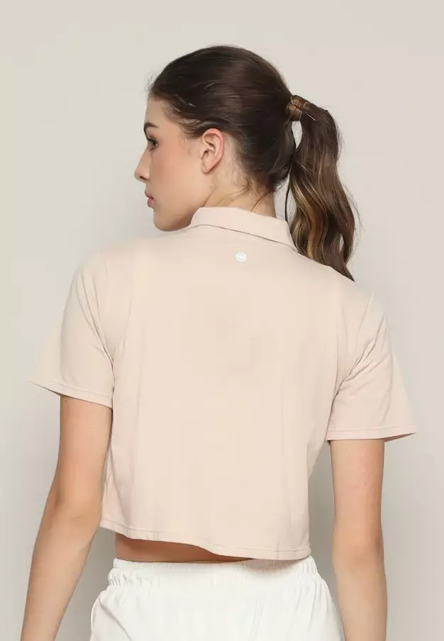Jual Corenation Active Rita Polo Shirt - Cream Original 2024 | ZALORA ...