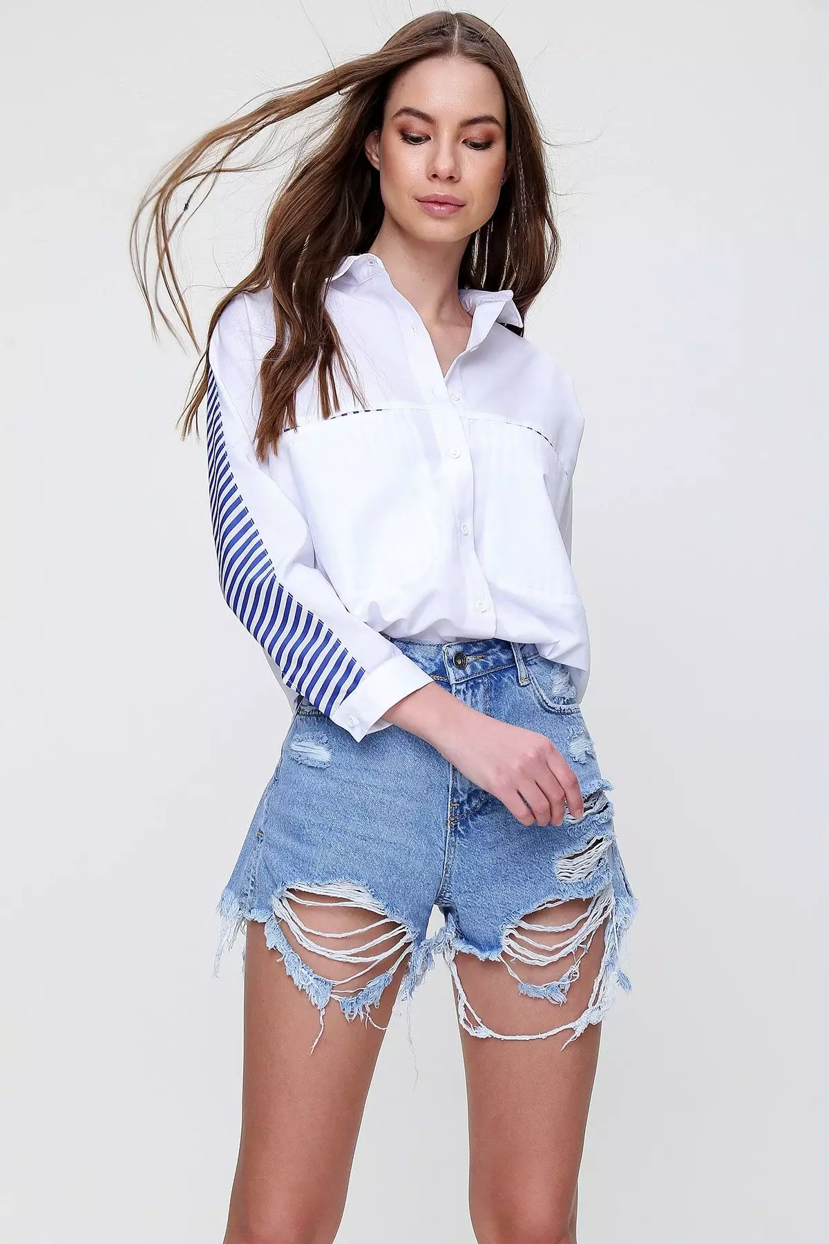 Buy Alacati Stripe Panel Shirt Online | ZALORA Malaysia