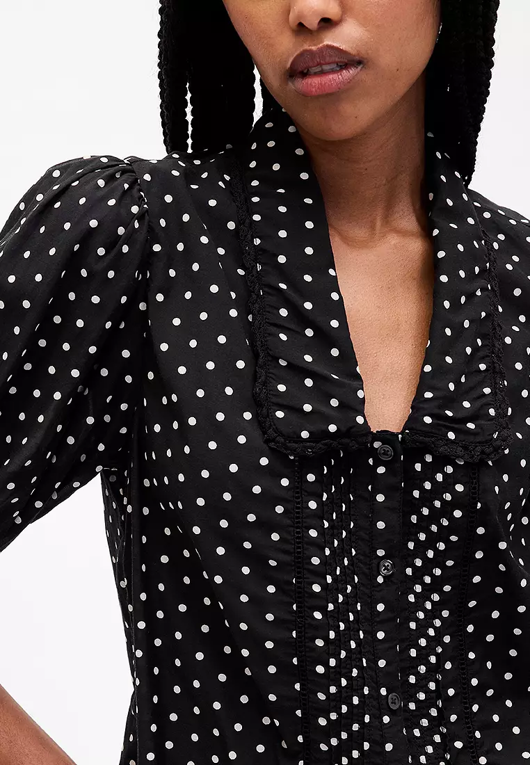 Buy GAP Short Sleeve Peter Pan Collar Fitted Shirt 2026 Online | ZALORA