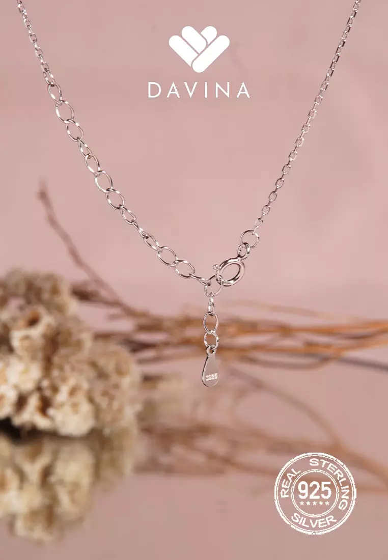 Jual DAVINA Jewelry DAVINA Ladies Kristine Necklace Rose Gold Plated Sterling Silver 925 ...