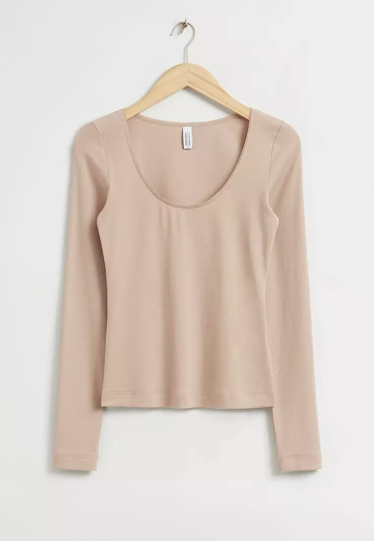 Buy And Other Stories Scooped Neck Lace Detail Top Online Zalora Malaysia
