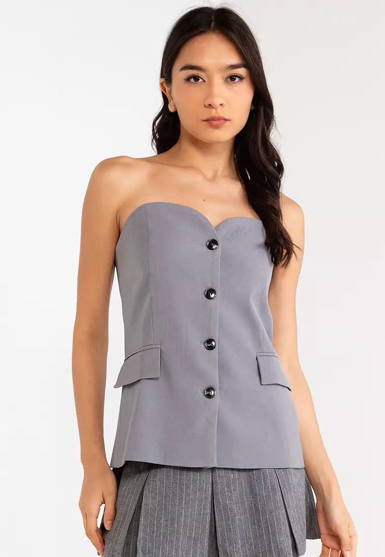 Buy KNUE Button Up Corset 2025 Online | ZALORA